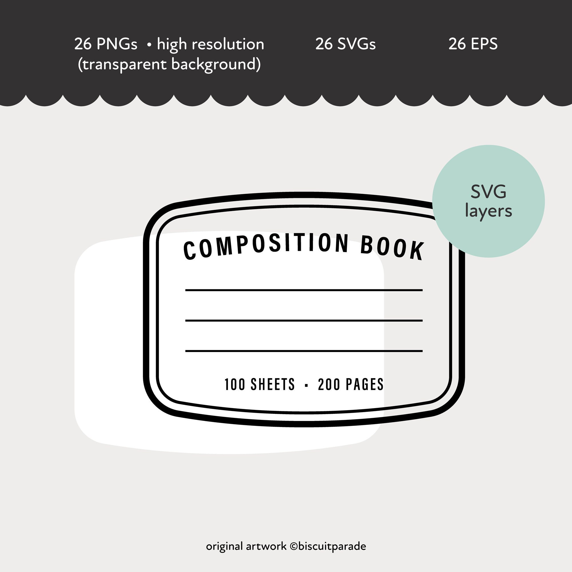 Composition Notebook Labels PNG Clipart, Composition Notebook Label SVG ...