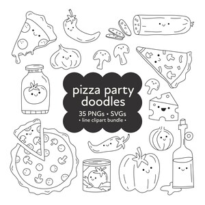 Pizza Bundle Svg, Pizza Clipart Doodle, Pizza Clipart, Pizza Cut File ...