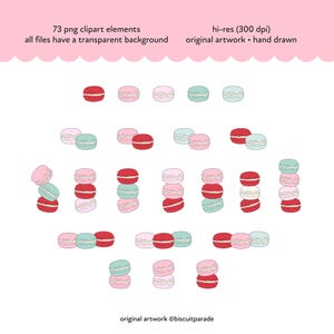 Whimsical Christmas Macaron Clipart: Pastel Candy PNG Bundle for ...