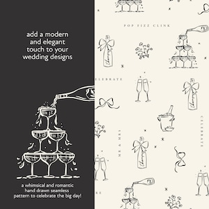 Wedding Digital Paper, Wedding Seamless Pattern, Bridal Scrapbook ...