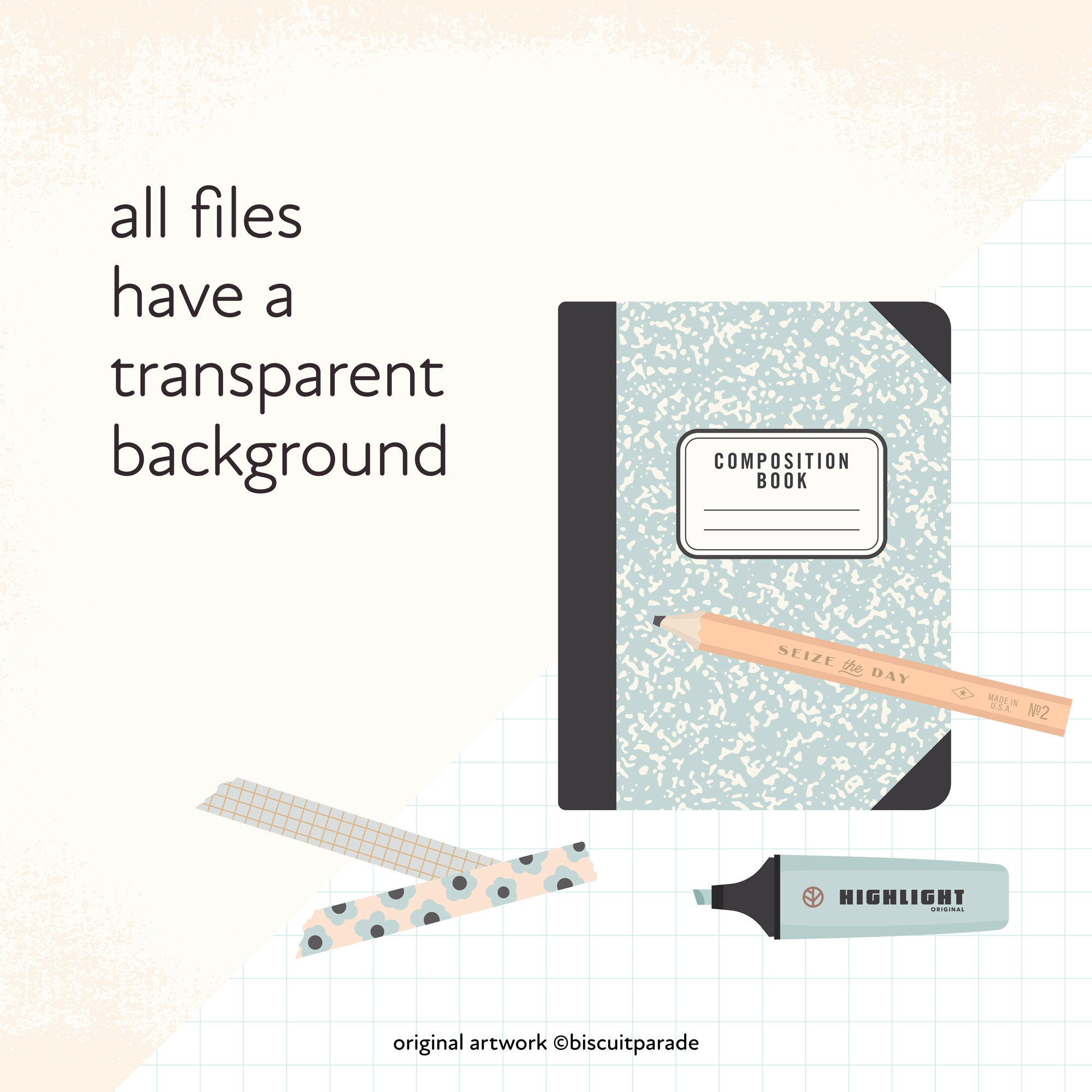 Composition Notebook Clipart, Notebook Clip Art, School Graphics ...