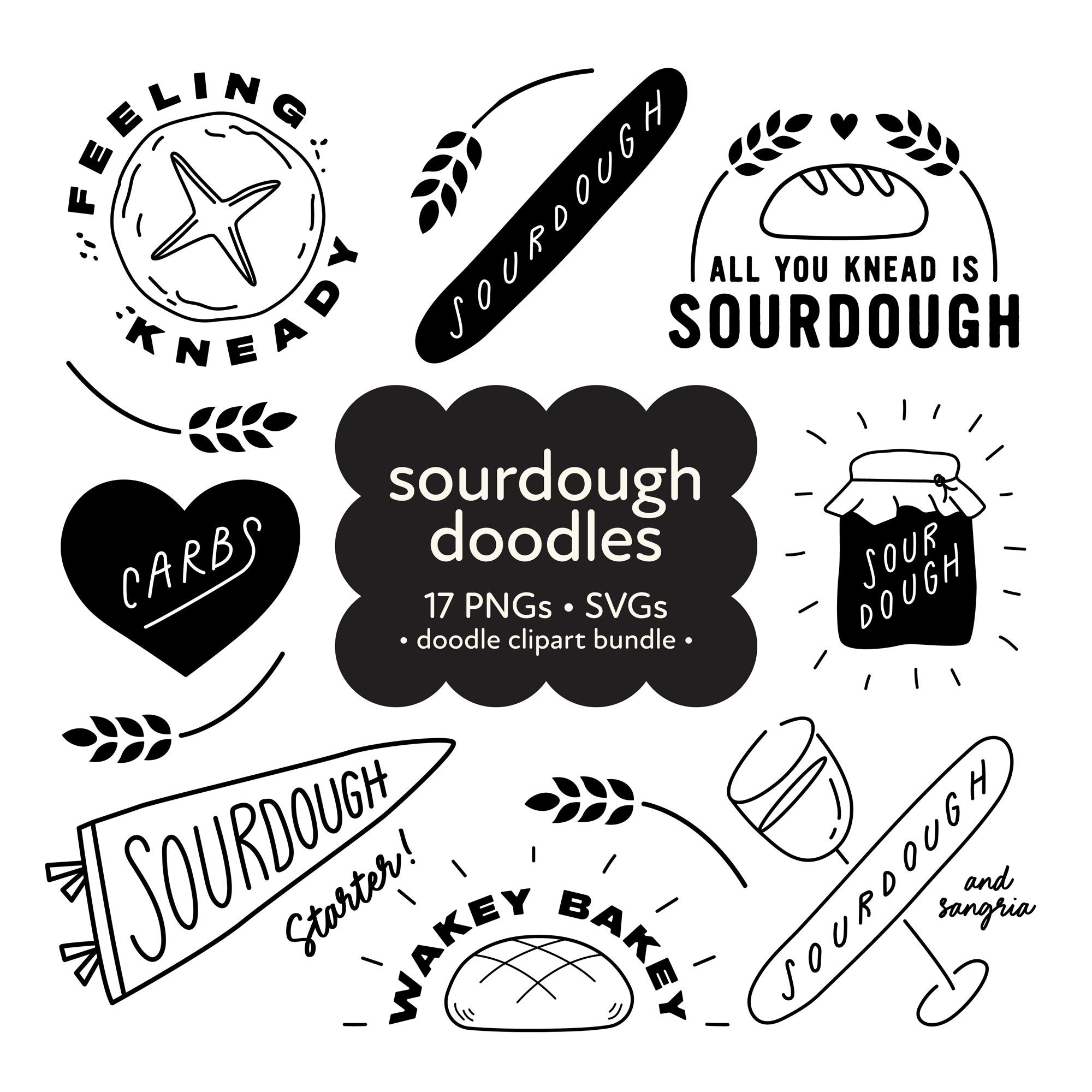 Sourdough Baking Clipart: Sourdough Era SVG Bundle (digital Download ...