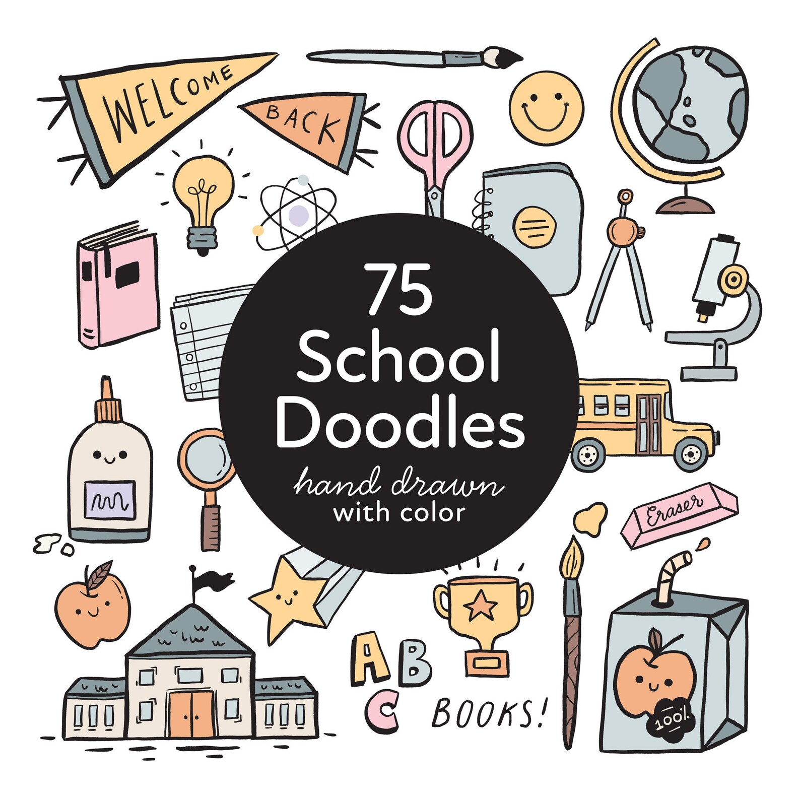 School Doodle Clipart, Back to School, Teacher, Cute Clipart, School ...