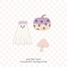 Retro Halloween Clipart: Pastel Ghosts, Bats, Candy Corn (PNG Graphics ...