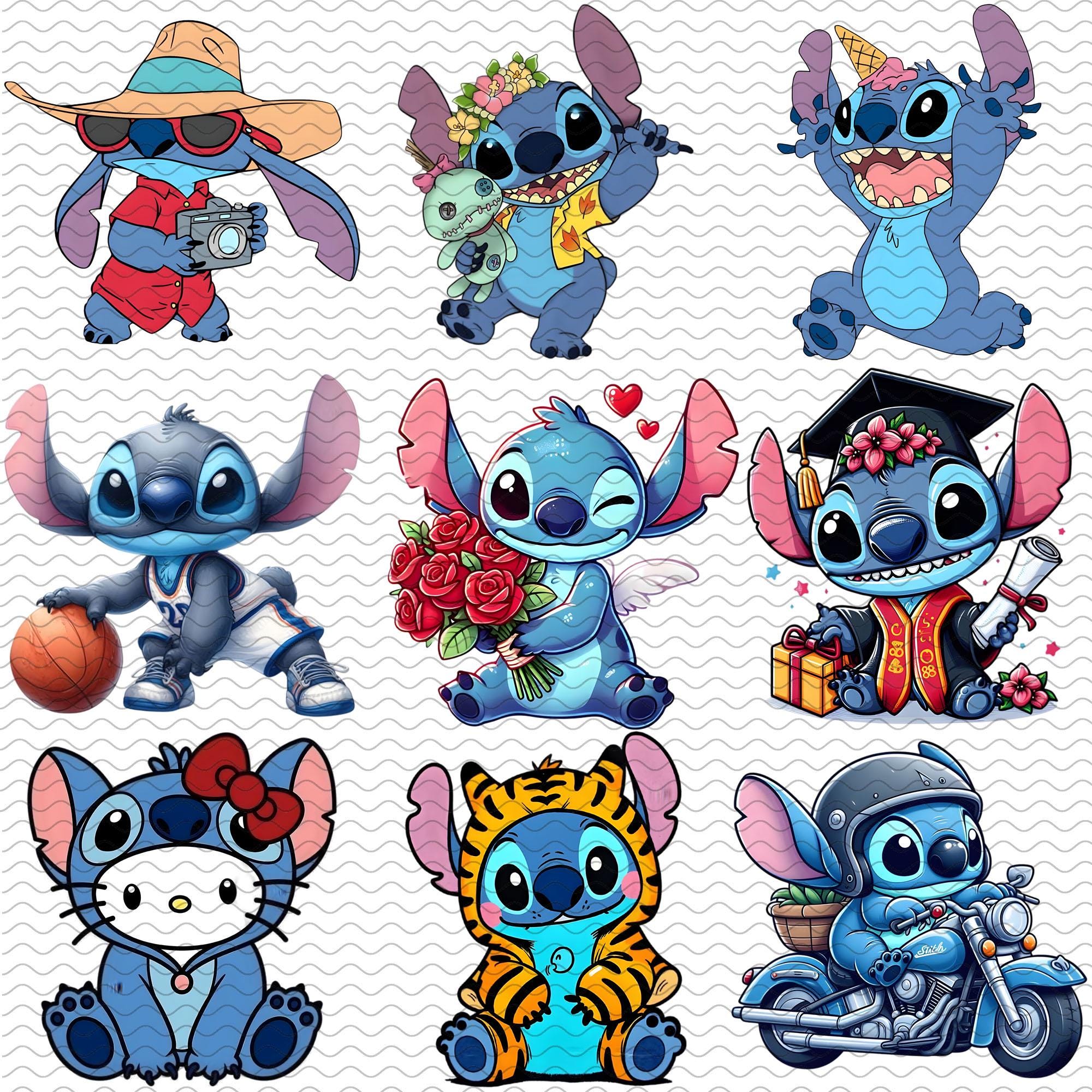 Cute Stitch Superhero Png Bundle, Super Hero Stitch PNG, High ...