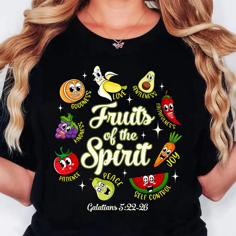 Fruit of the Spirit Png Bundle, Retro Christian Sublimation, Bible ...