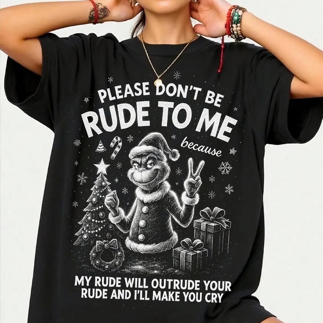 Vintage Please Don’t Be Rude to Me PNG, Mean Green Christmas PNG ...