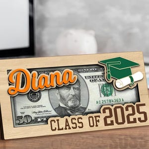 2025 Graduation Gift Money Holder Frame, Custom Graduation Gift Message ...
