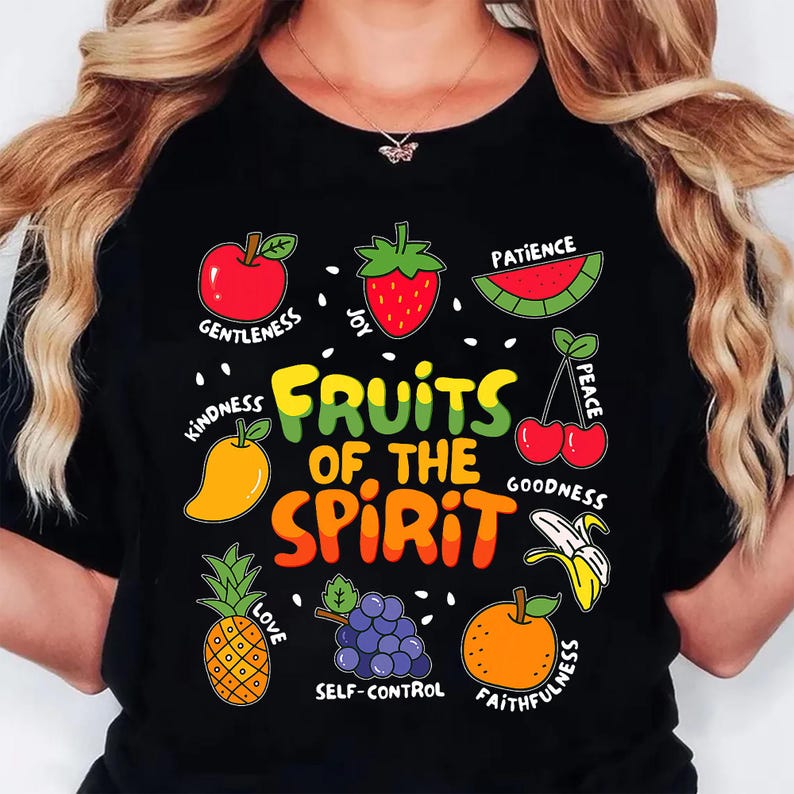 Fruit of the Spirit Png Bundle, Retro Christian Sublimation, Bible ...