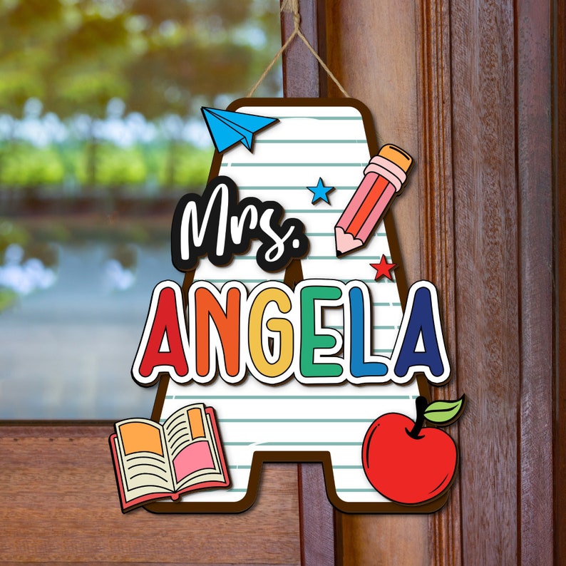 Personalized Teacher Name Sign for Classroom, Teacher Name Sign With ...