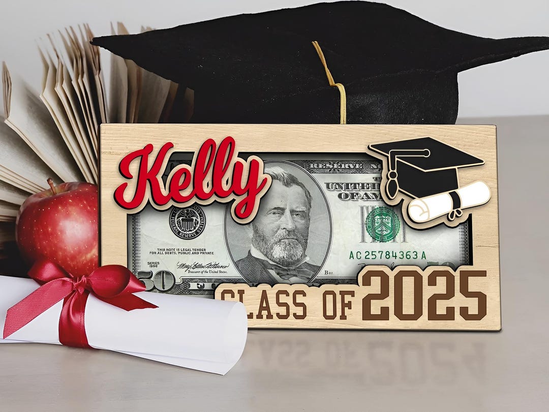 2025 Graduation Gift Money Holder Frame, Custom Graduation Gift Message ...