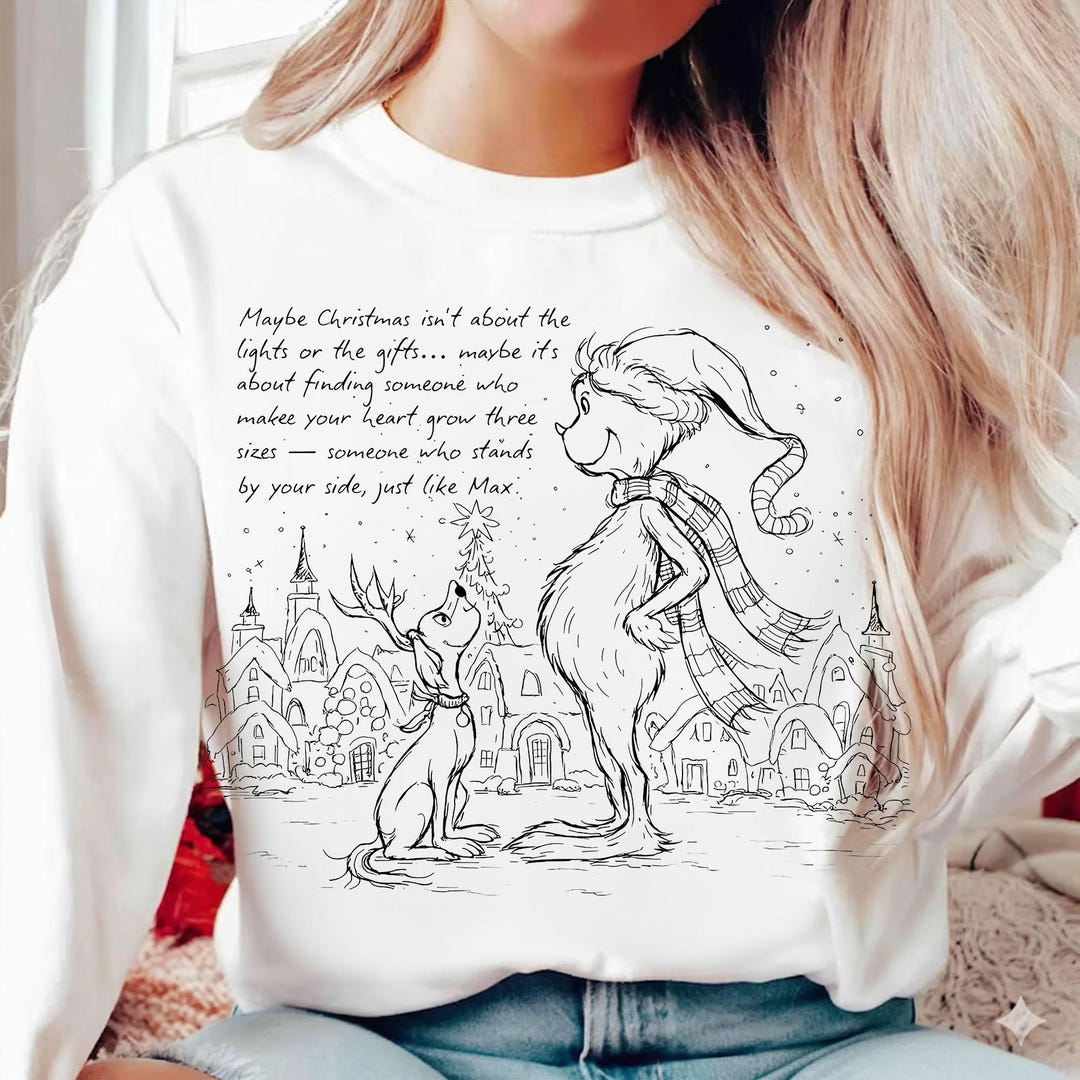 Grinc Christmas Quote SVG PNG | Grinc and Dog Line Art | Cricut Cut ...