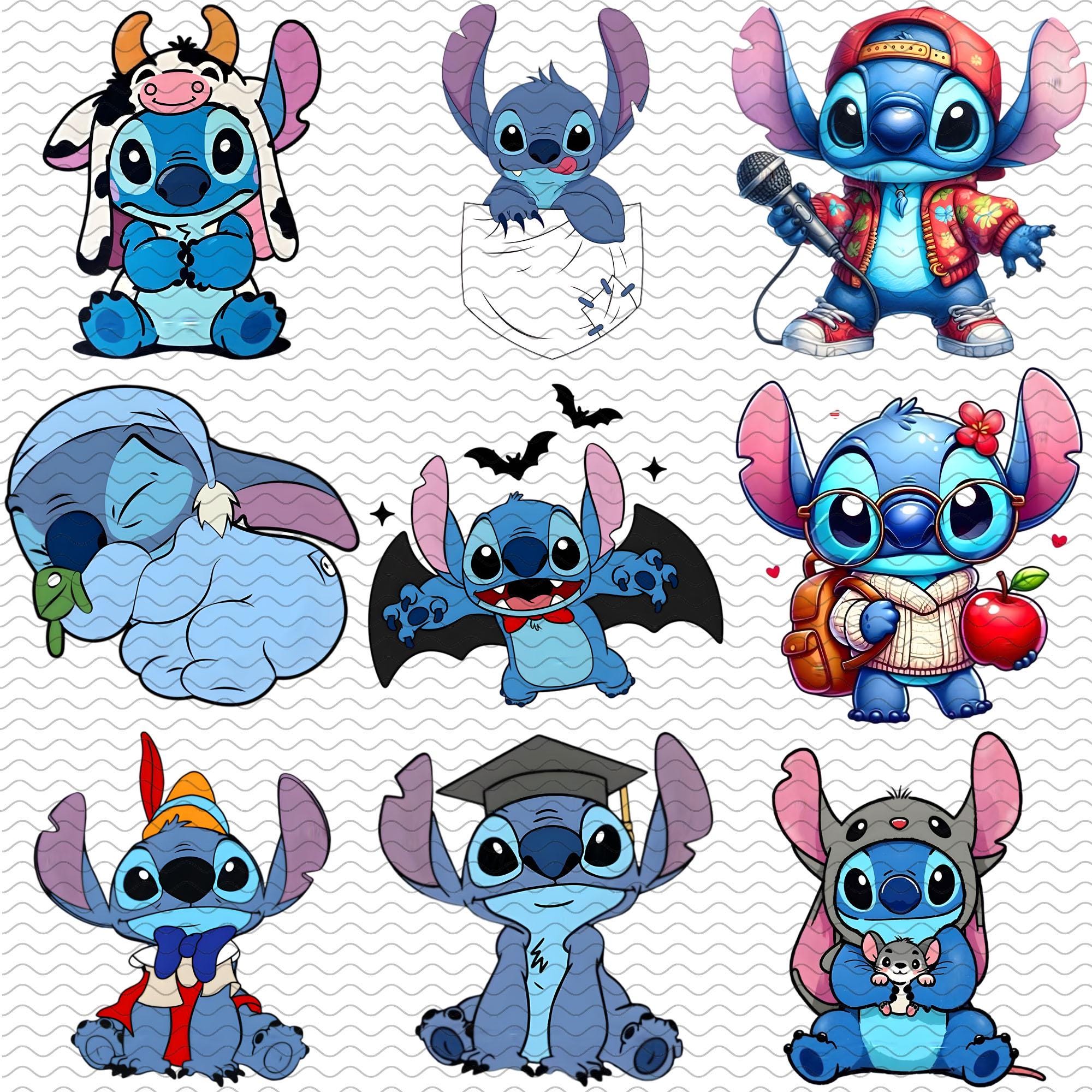 Cute Stitch Superhero Png Bundle, Super Hero Stitch PNG, High ...