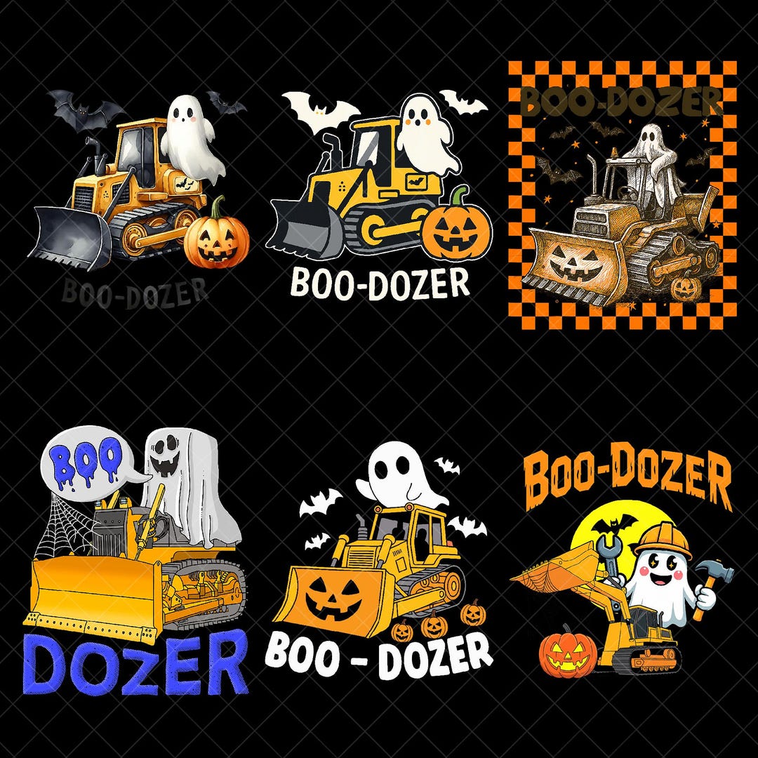 Boo Dozer PNG, Boy Fall PNG, Halloween Kid T-shirt Design, Spooky ...