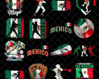 Mexican Baseball Png Bundle, Mexico Family Trip PNG Bundle, Patriotic ...