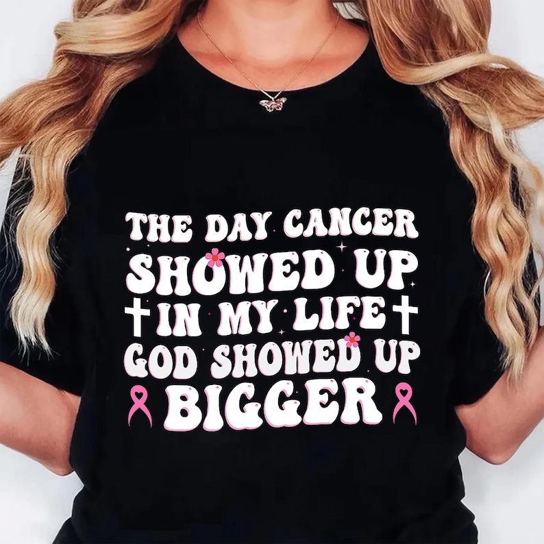 Breast Cancer Awareness PNG Bundle - God Showed up Bigger Christian ...