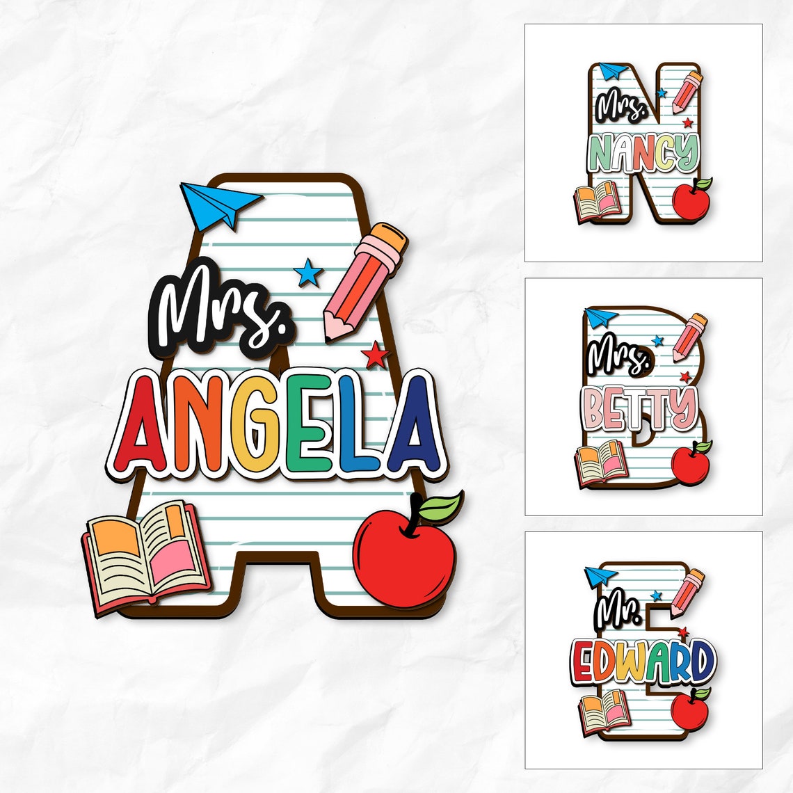 Personalized Teacher Name Sign for Classroom, Teacher Name Sign With ...