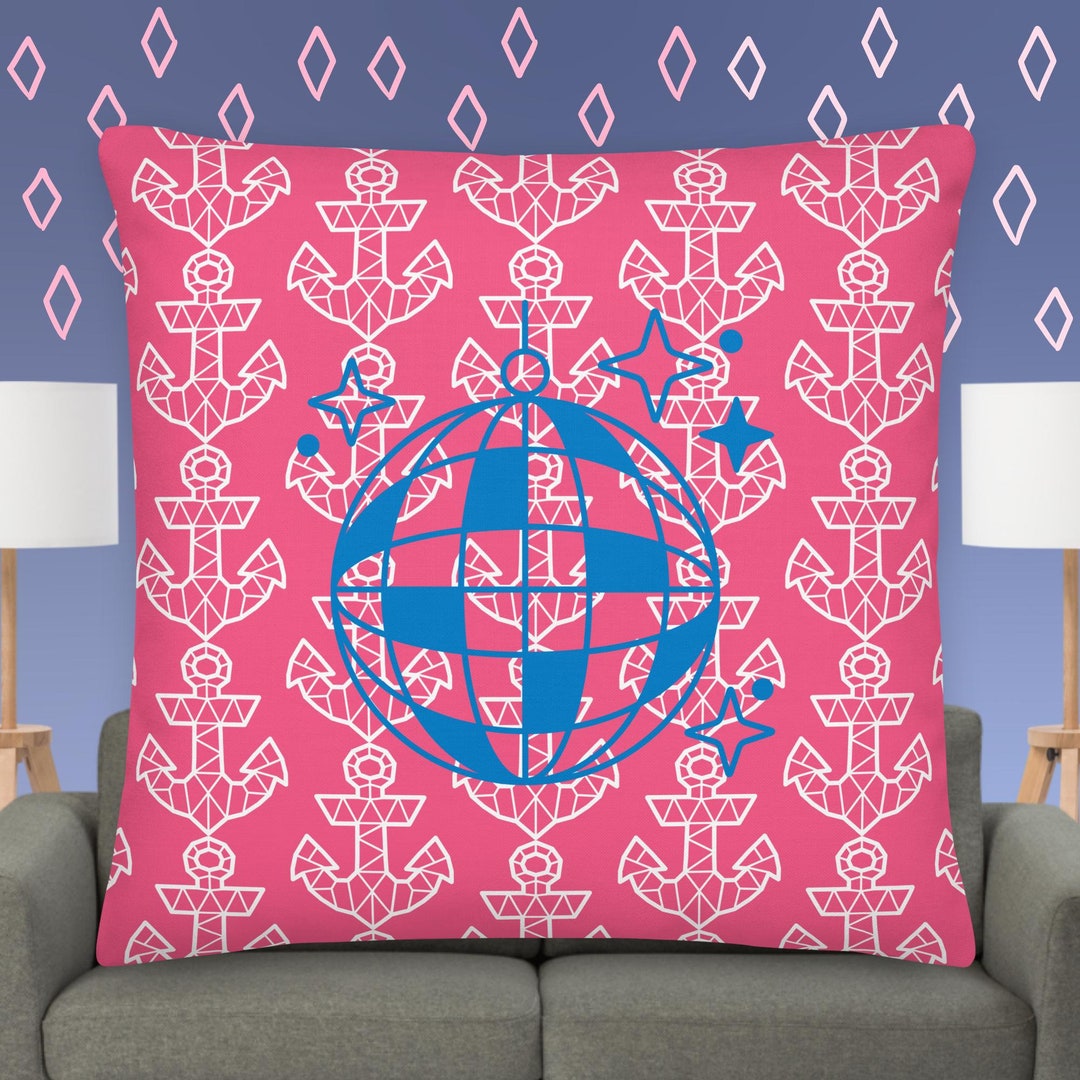 Greek Anchor Disco Pattern Premium Pillow L - Etsy
