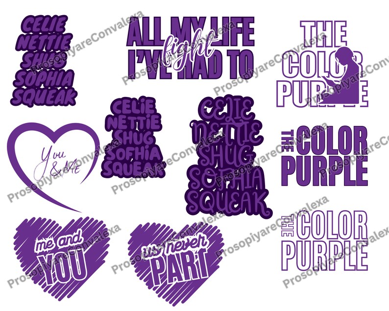 The Color Purple Celie Nettie Vinyl Sublimation DTF Tshirt SVG PNG ...