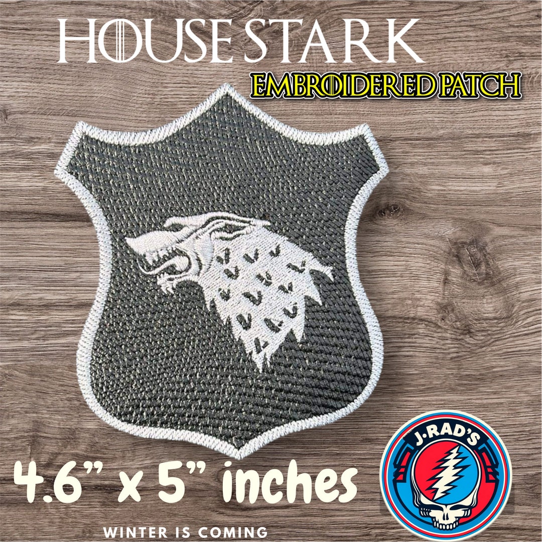 House Stark Dire Wolf Embroidered Patch Game of Thrones 4.6x5in - Etsy
