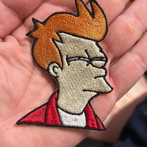 Skeptical Fry Embroidered Patch – Cartoon Sew on or Iron on Patch - Etsy