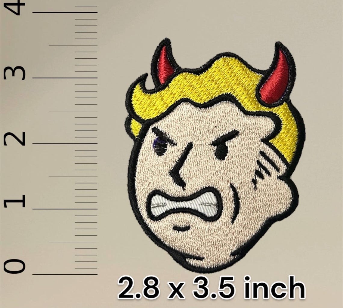 Fallout Vault Boy EVIL Patch Iron on 2.8” X 3.5” Inches Embroidered - Etsy