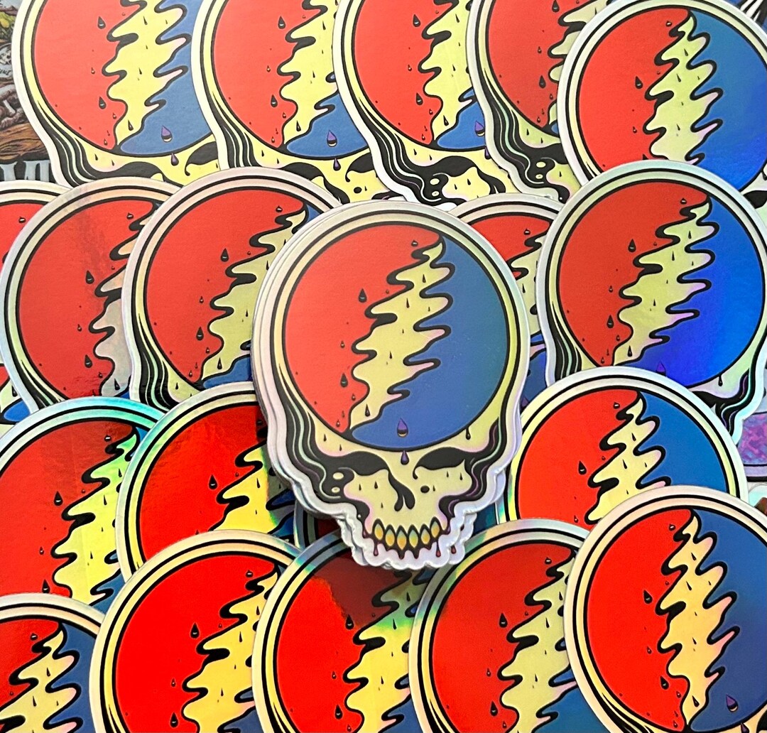 Drippy Stealie Skull 3” X 4” in HOLO Pack Deals / Grateful Dead and Co ...
