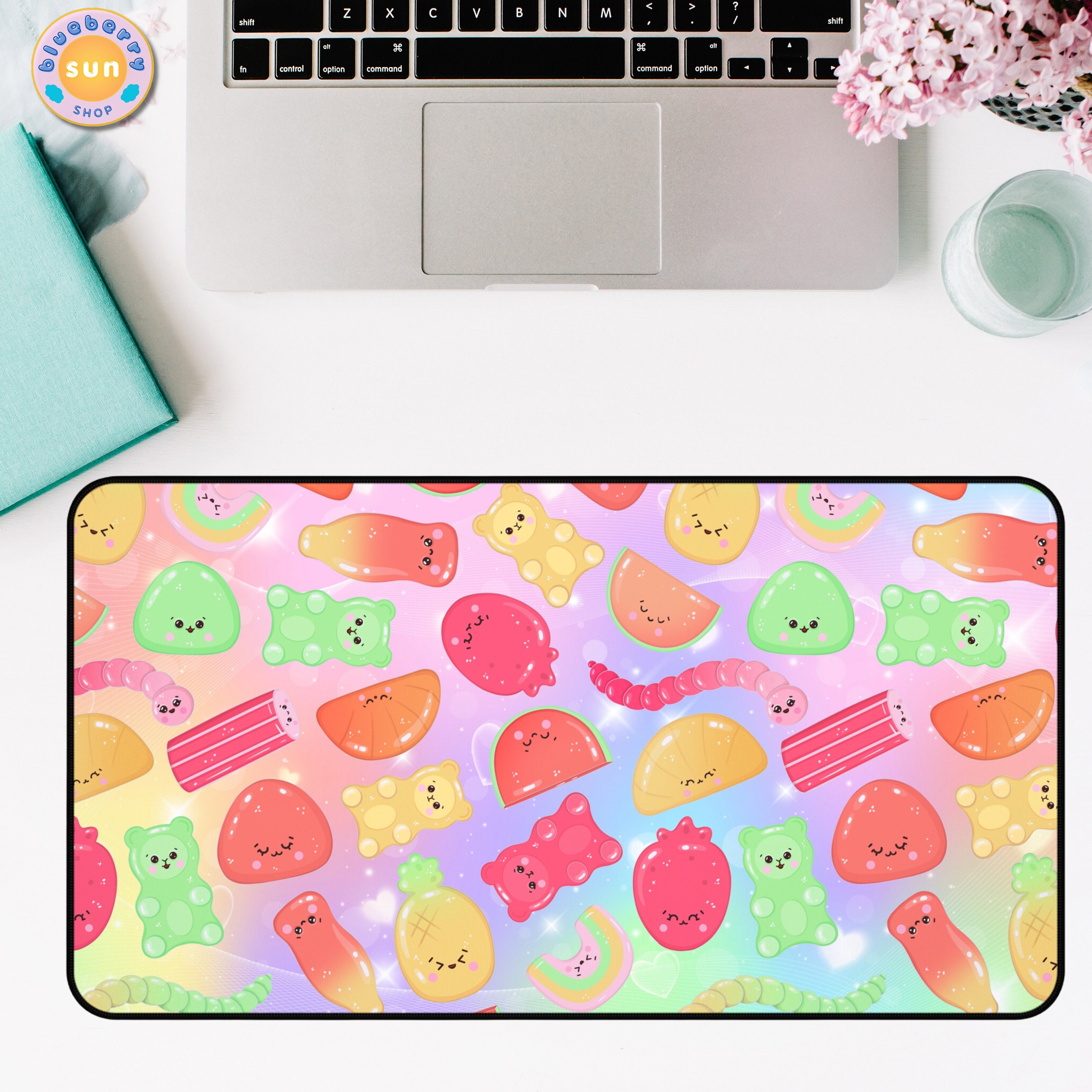 Kawaii Desk Mat Anime Style Gummy Lofi Desk Pad Aesthetic - Etsy