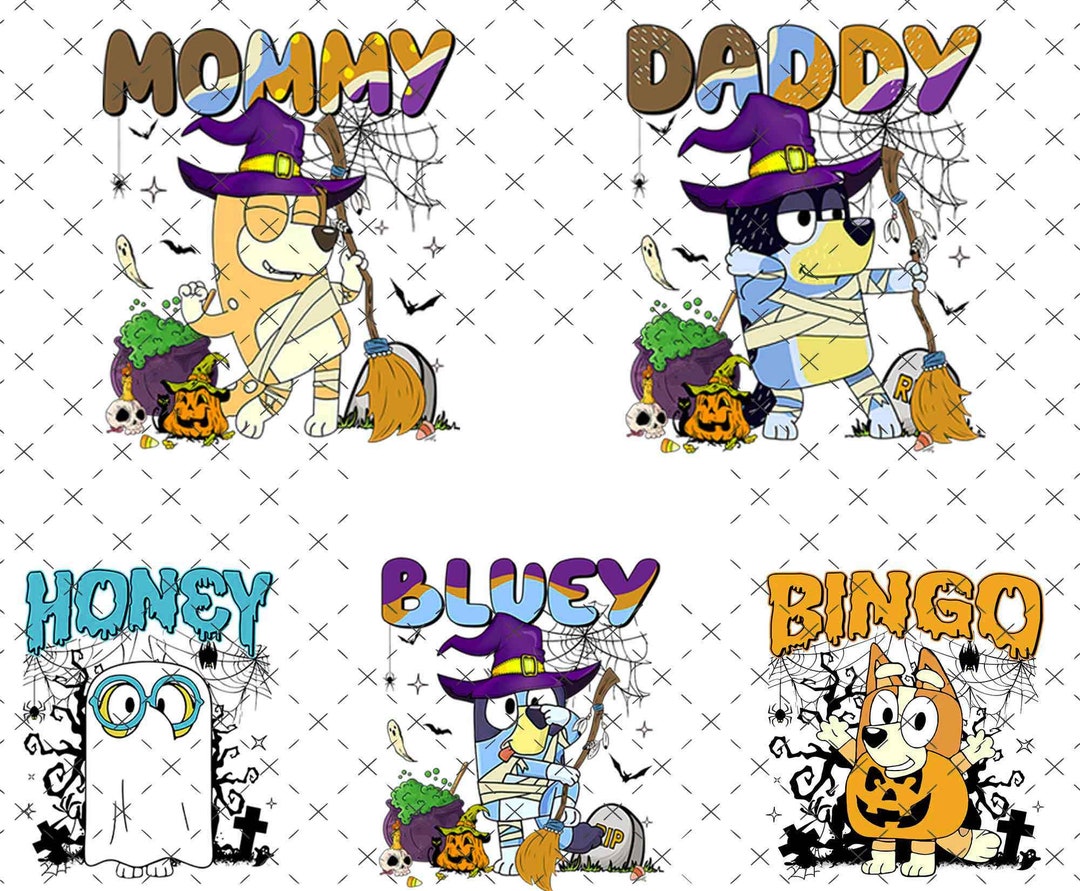 20 Designs Bluey Halloween Png Bluey Halloween Bundle Png - Etsy