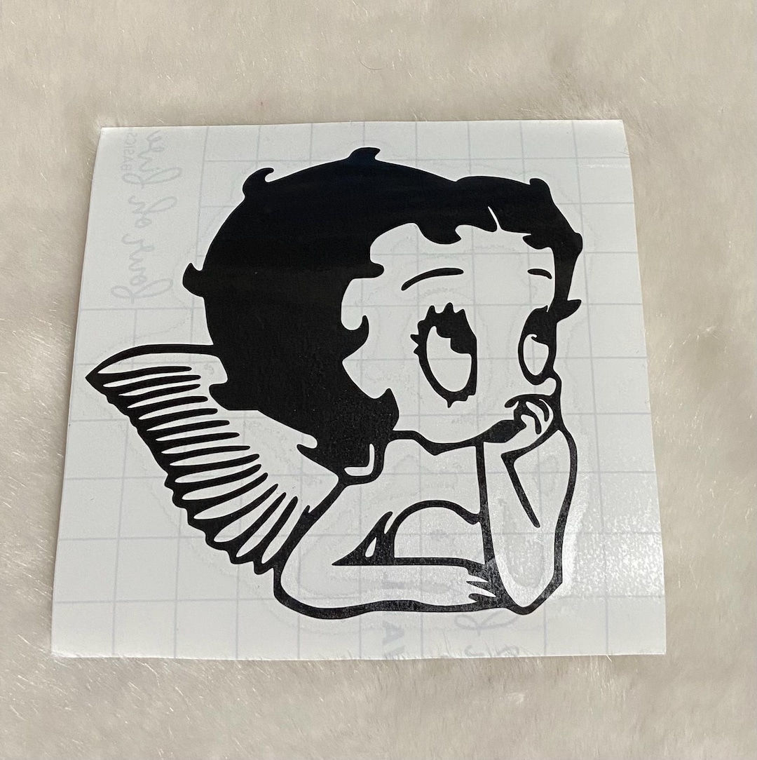 Betty Boop Angel Vinyl Decal (black) - Etsy