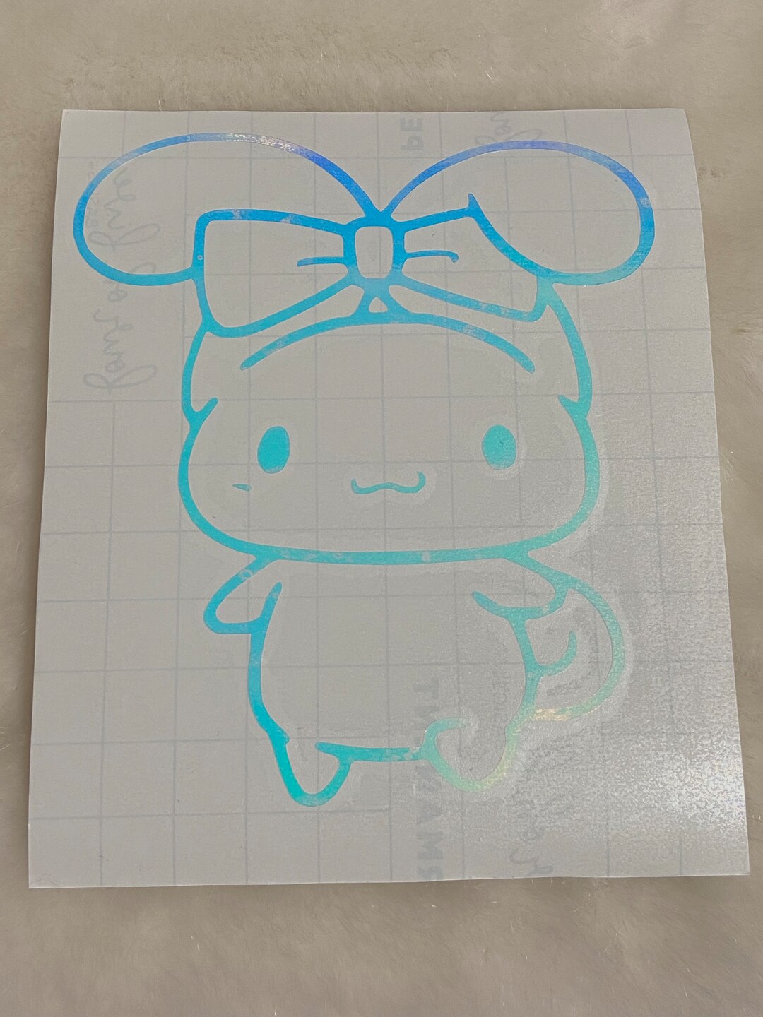Cinnamoroll Vinyl Decal holographic Blue - Etsy