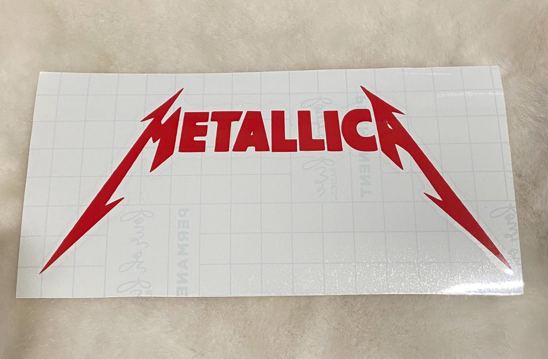 Metallica Vinyl Decal red - Etsy