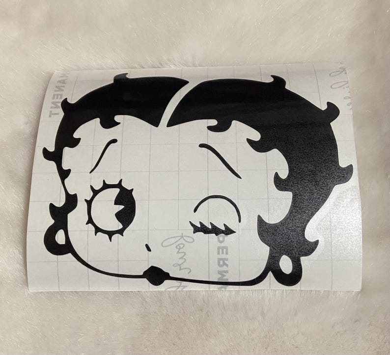 Betty Boop Vinyl Decal (black) - Etsy