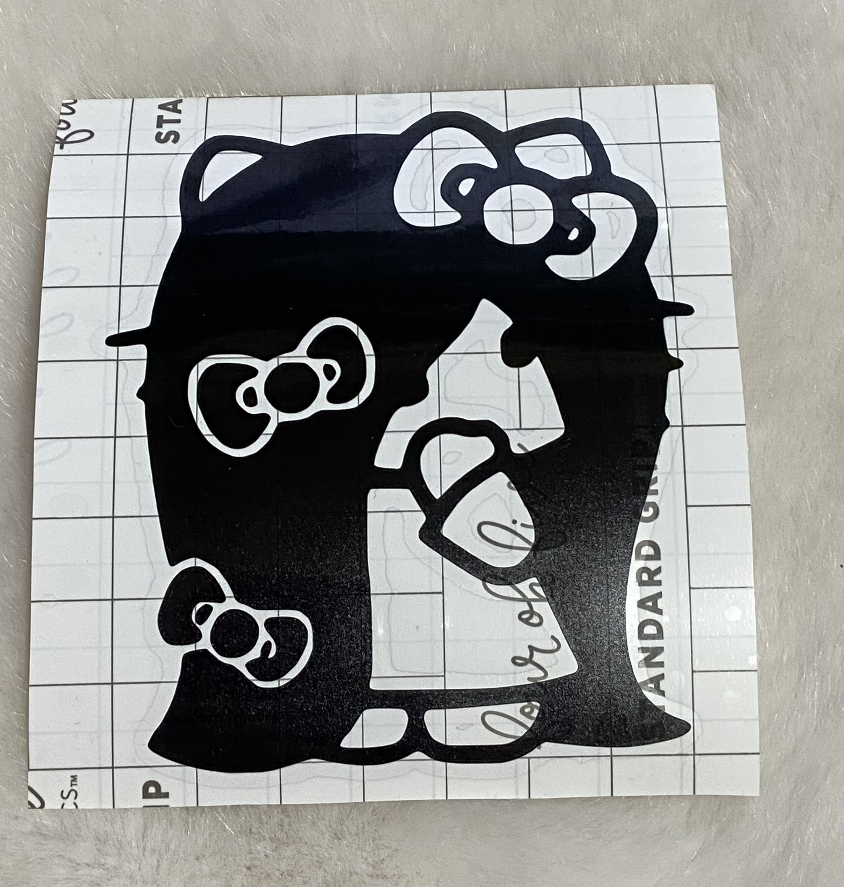 Scene Hello Kitty Vinyl Decal (black) - Etsy