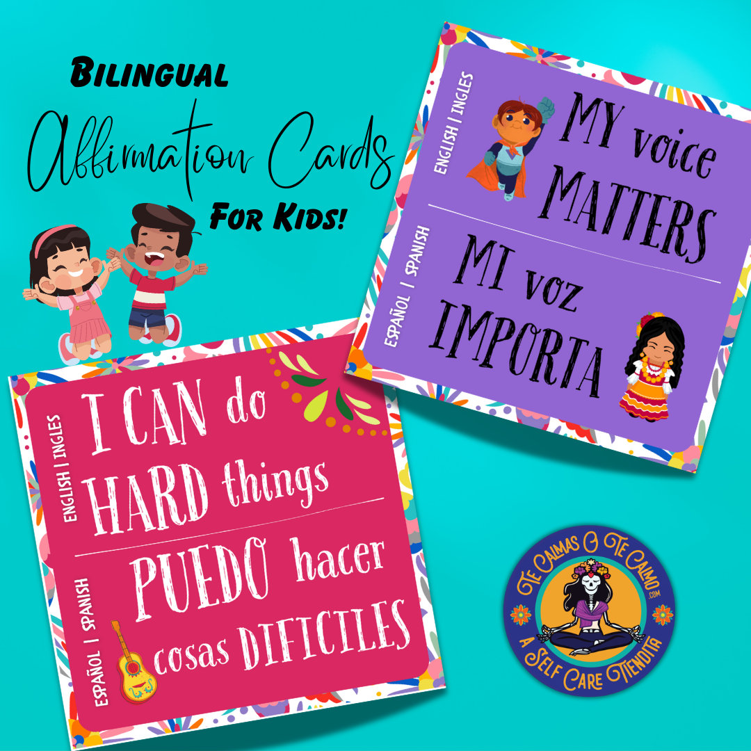 Bilingual Affirmation Cards for Kids: Spanish Flash Cards - Etsy