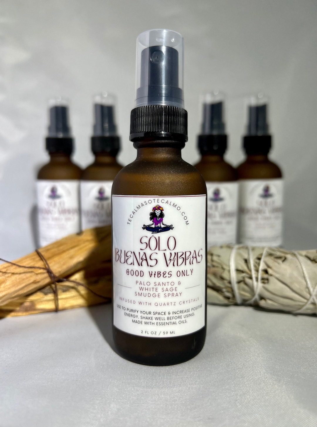 Smudge Spray With Palo Santo & White Sage Indigenous and Mexican Owned Energy Clearing Spray ...