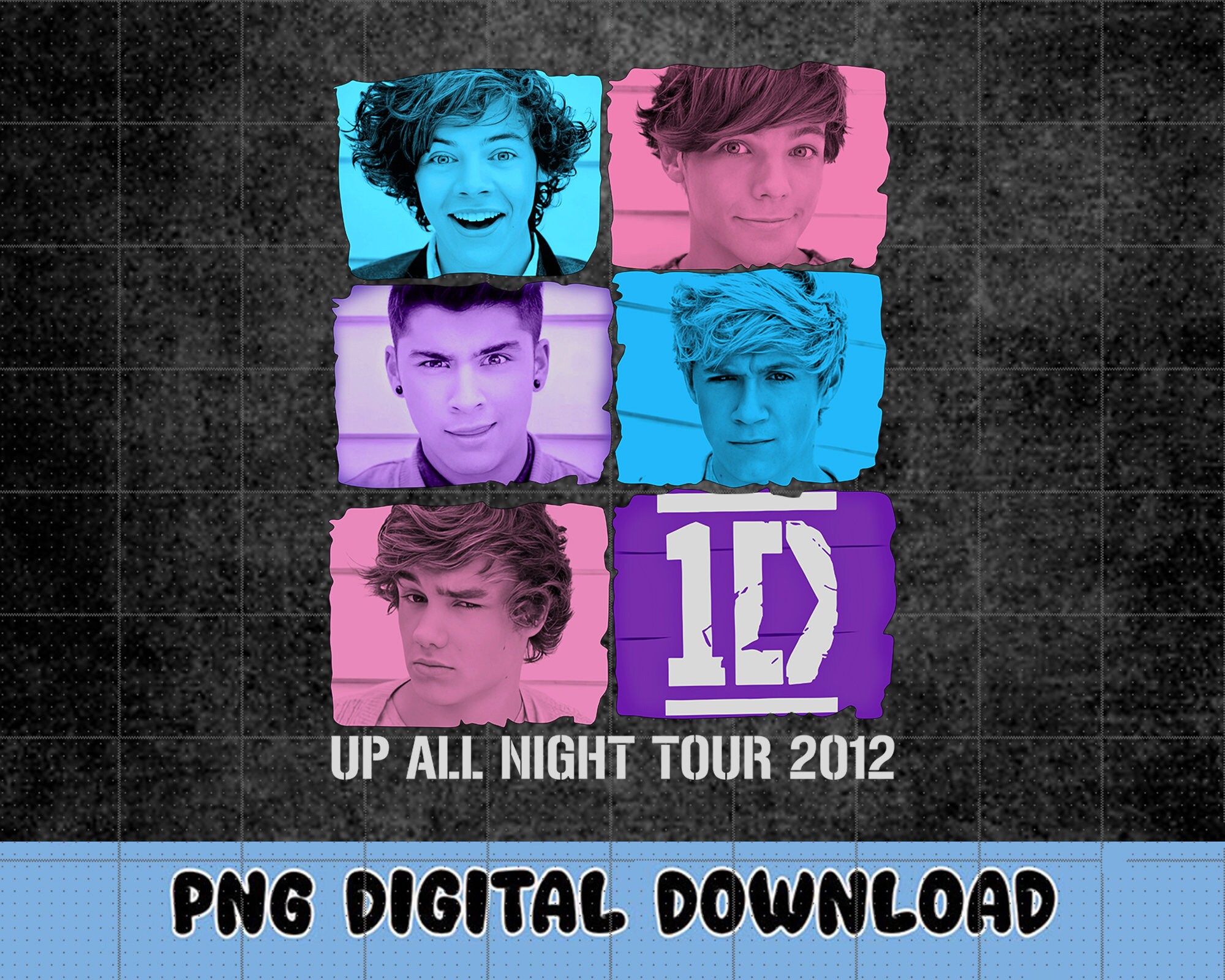 1D Png, Sublimation Png Design, Png Designs One Direction Black - Etsy
