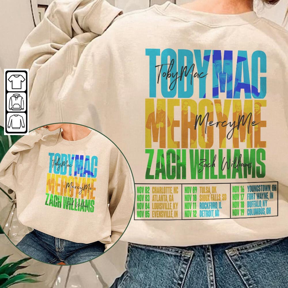 TobyMac MercyMe and Zach Williams Tour Music Shirt 2 Sides sold by Helm ...