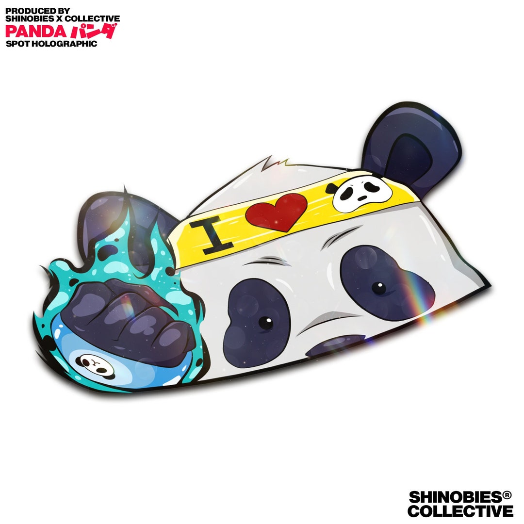 Cursed Panda Car Decal Sticker Peeker HOLO Anime Car Decal - Etsy