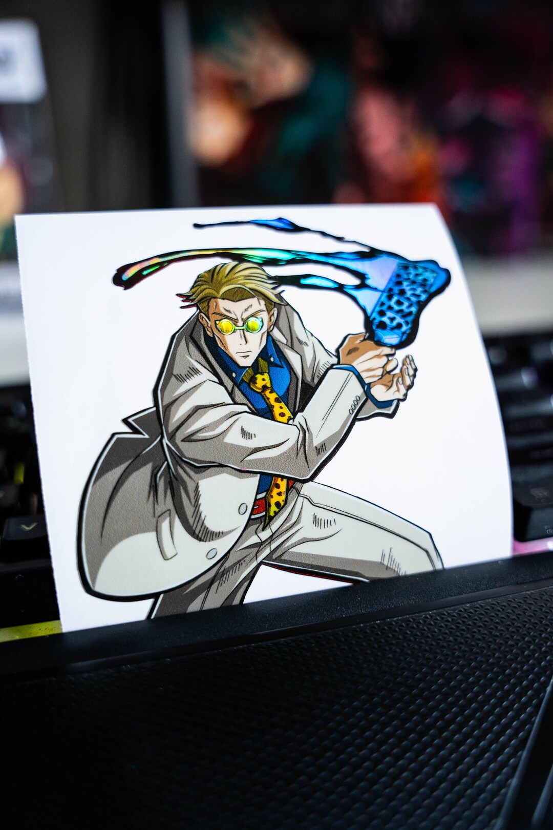 Salaryman Sorcerer Halfbody Peeker HOLO Anime Car Decal Anime Stickers ...