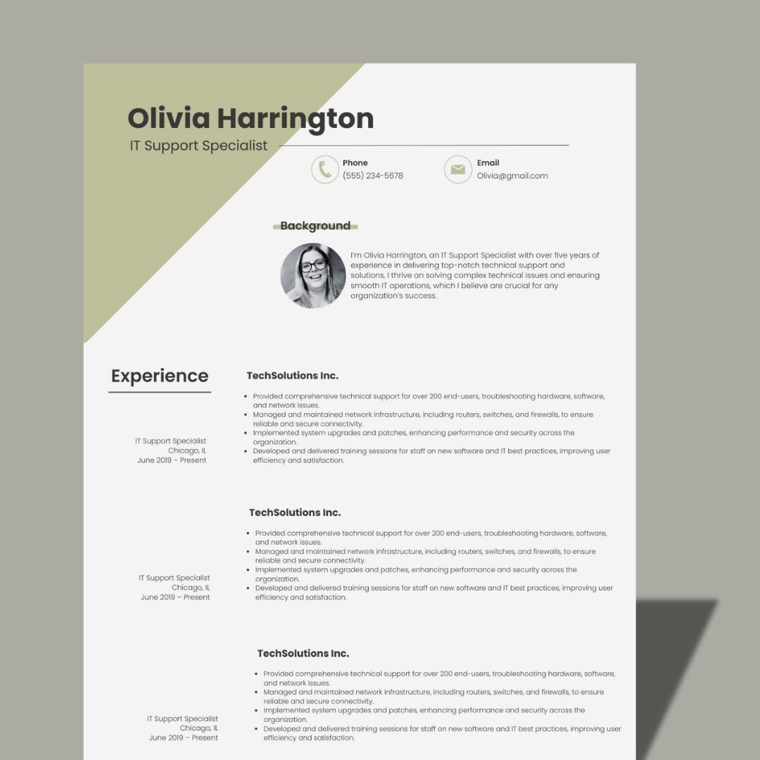 Simple Resume Template | Minimal & Organized Layout | Editable in Canva ...