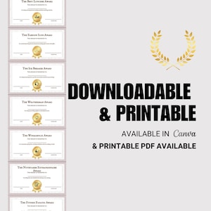 Funny Office Award Certificates | Humorous Workplace Printable Awards ...