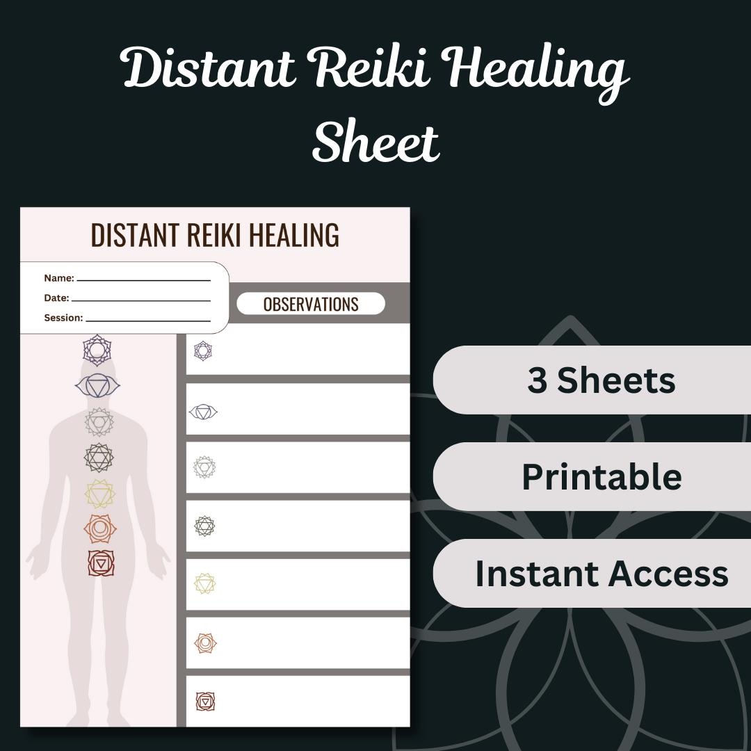 Distance Reiki Healing Form | Session Notes Template (PDF) - Etsy