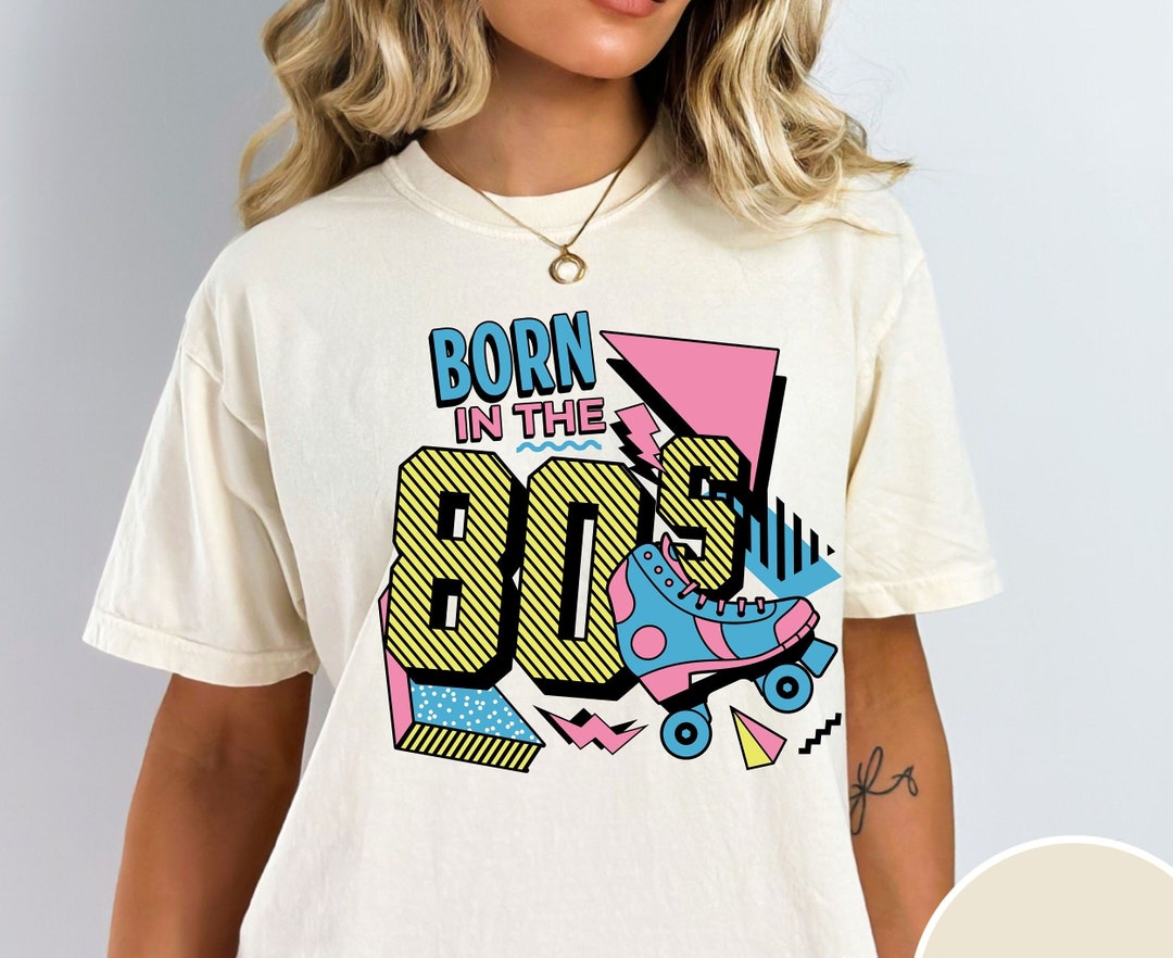 Born in the 80s T-shirt – Retro Roller Skate Graphic Tee – Vintage 80s ...