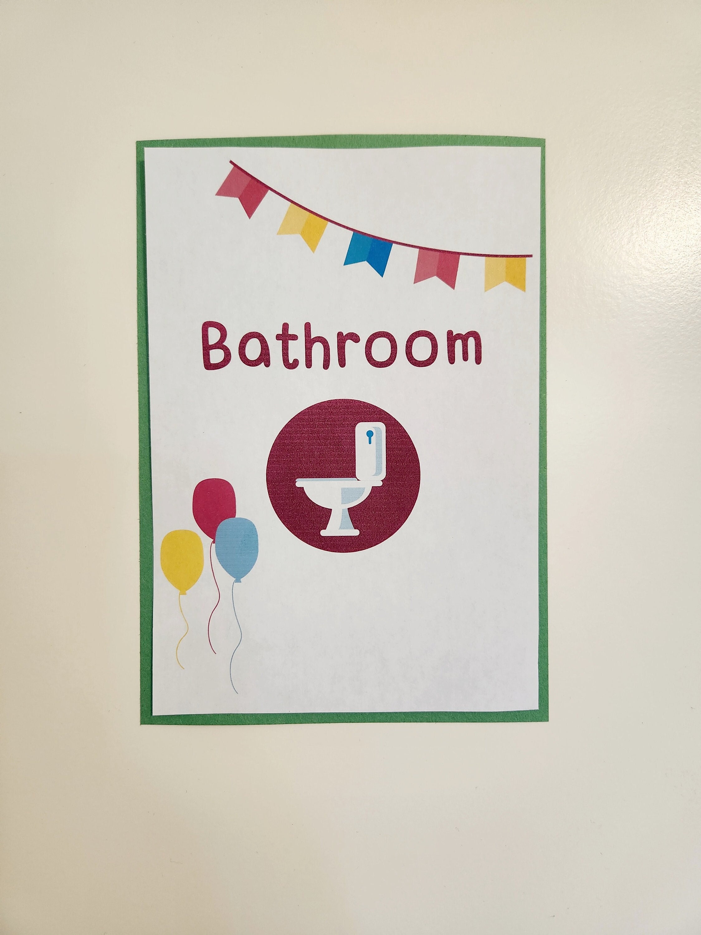 Bathroom Sign Instant Download, Printable Sign, Children Party Decor ...