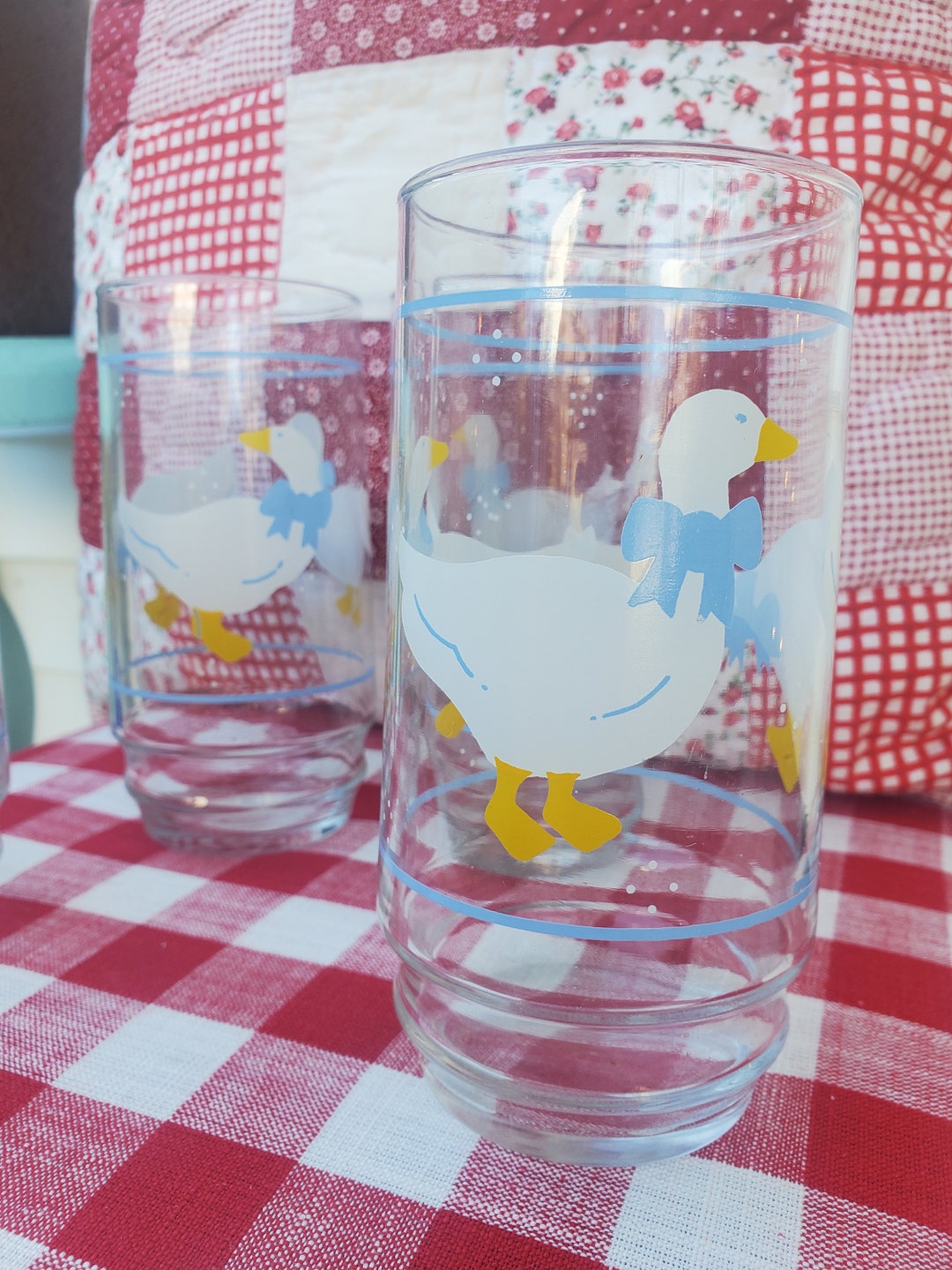 Set of 4 1980's Goose Glasses - Etsy