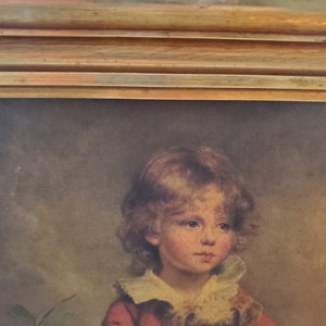 Vintage Arthur Devis Framed Master Simpson Boy With Dog Litho Print of ...