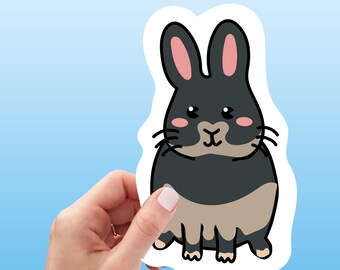Bunny Rabbit Vinyl Sticker - Etsy