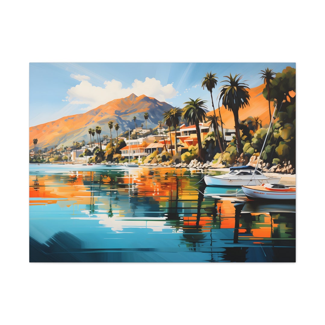 Catalina Coastal Painting | Canvas Painting | Includes Frame ...
