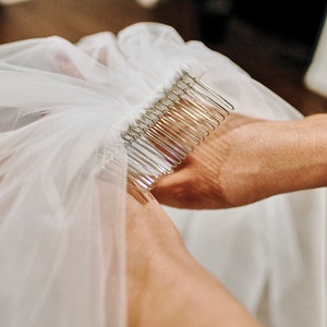 Cathedral Style White Bridal Veil / Double Layer With Comb - Etsy